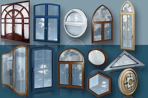 Non-standard window shapes. | Ecohouse-eg.com